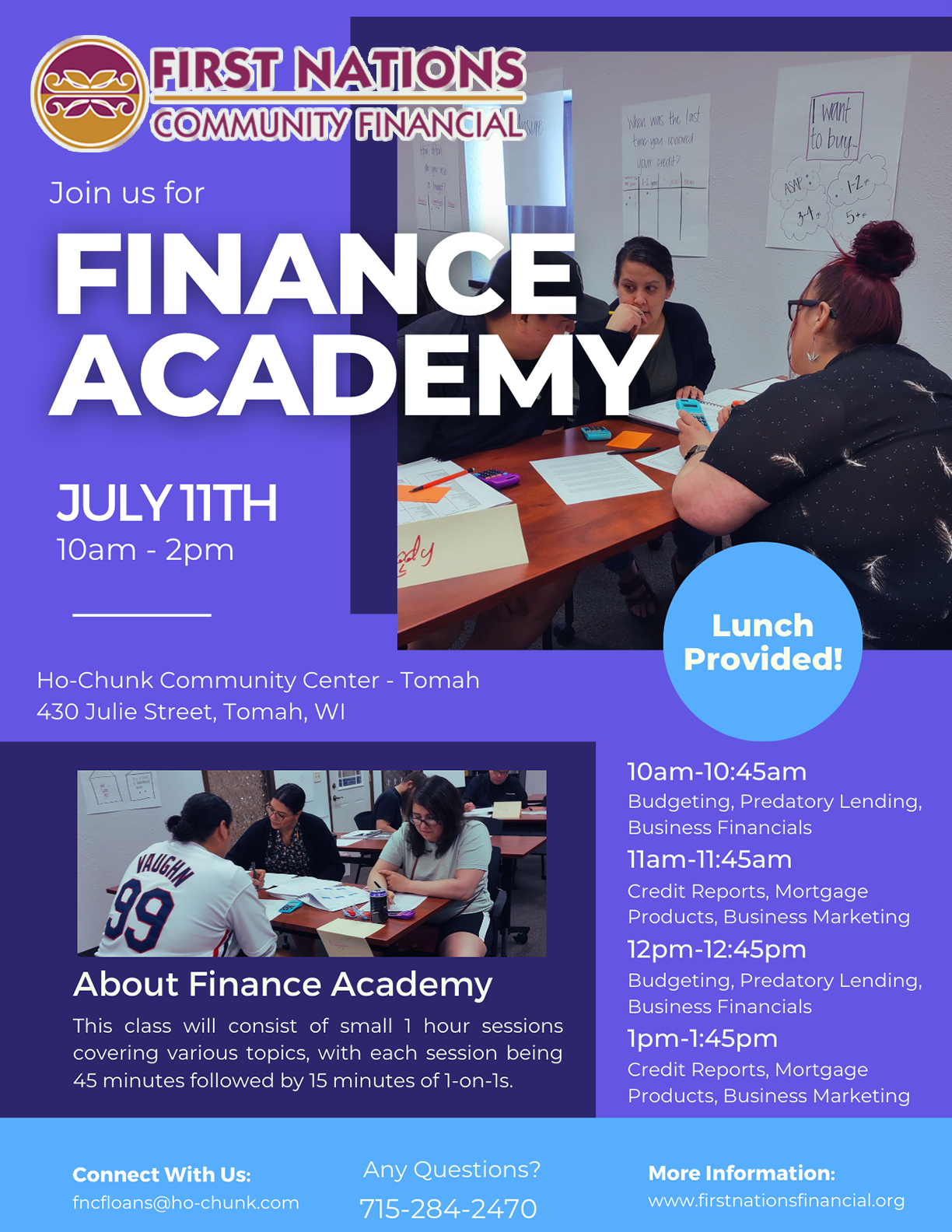 Events Schedule - First Nations Financial